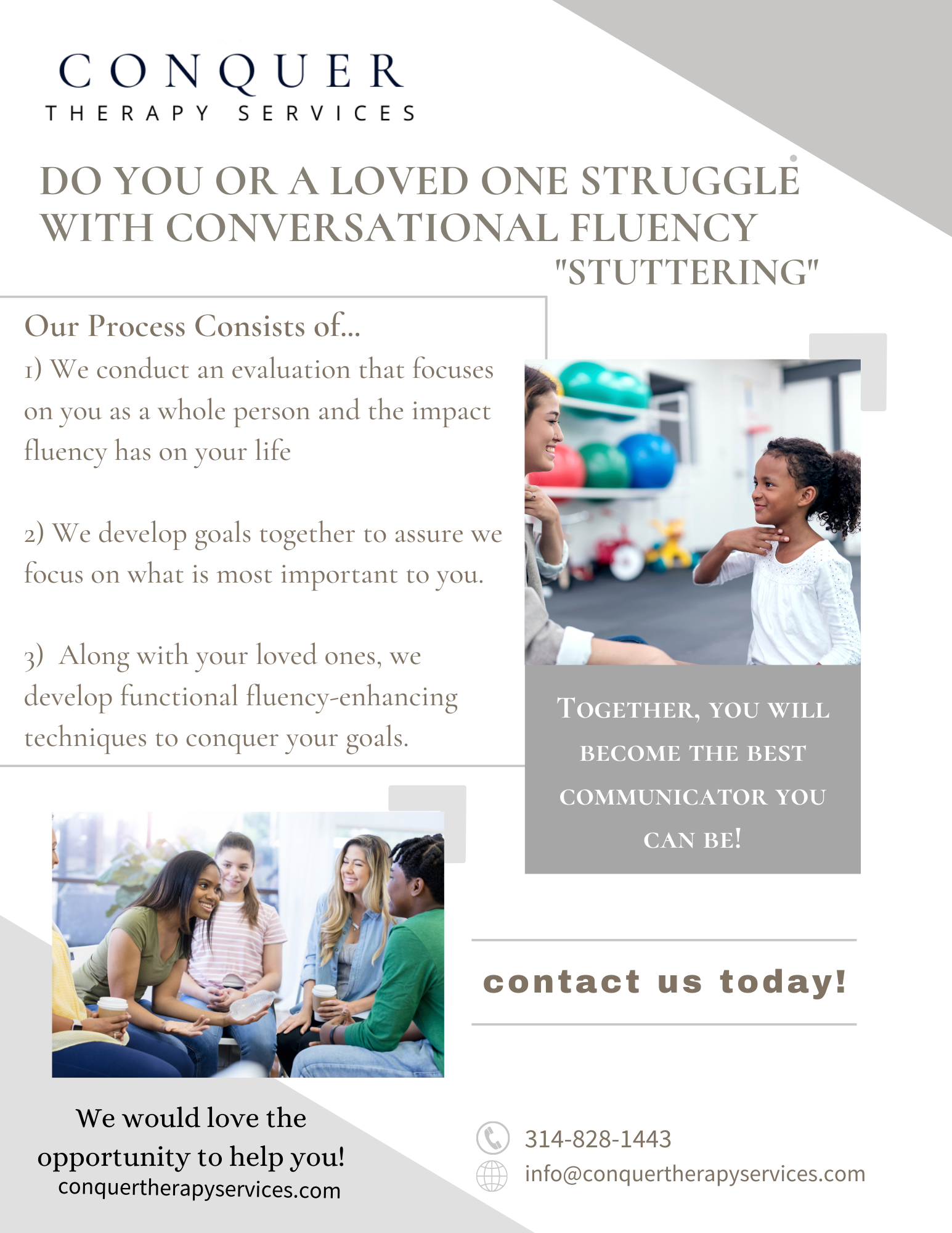 Fluency Stuttering Conquer Therapy Services